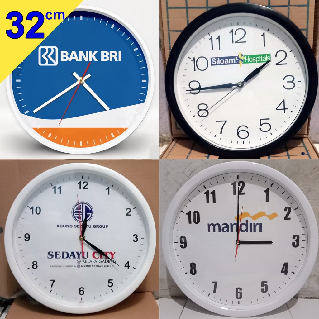 Jual JAM DINDING CUSTOM LOGO PERUSAHAAN PROMOSI GIFT KANTOR SOUVENIR ...