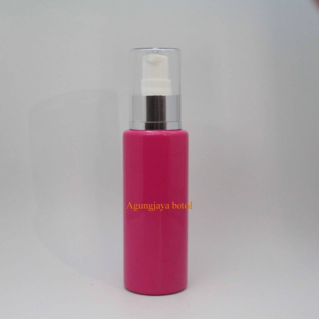 Jual Botol Pet 100 Ml Rf Pendek Merah Tutup Pump Treatment Neck 24 / Botol Plastik / Botol Pump ...