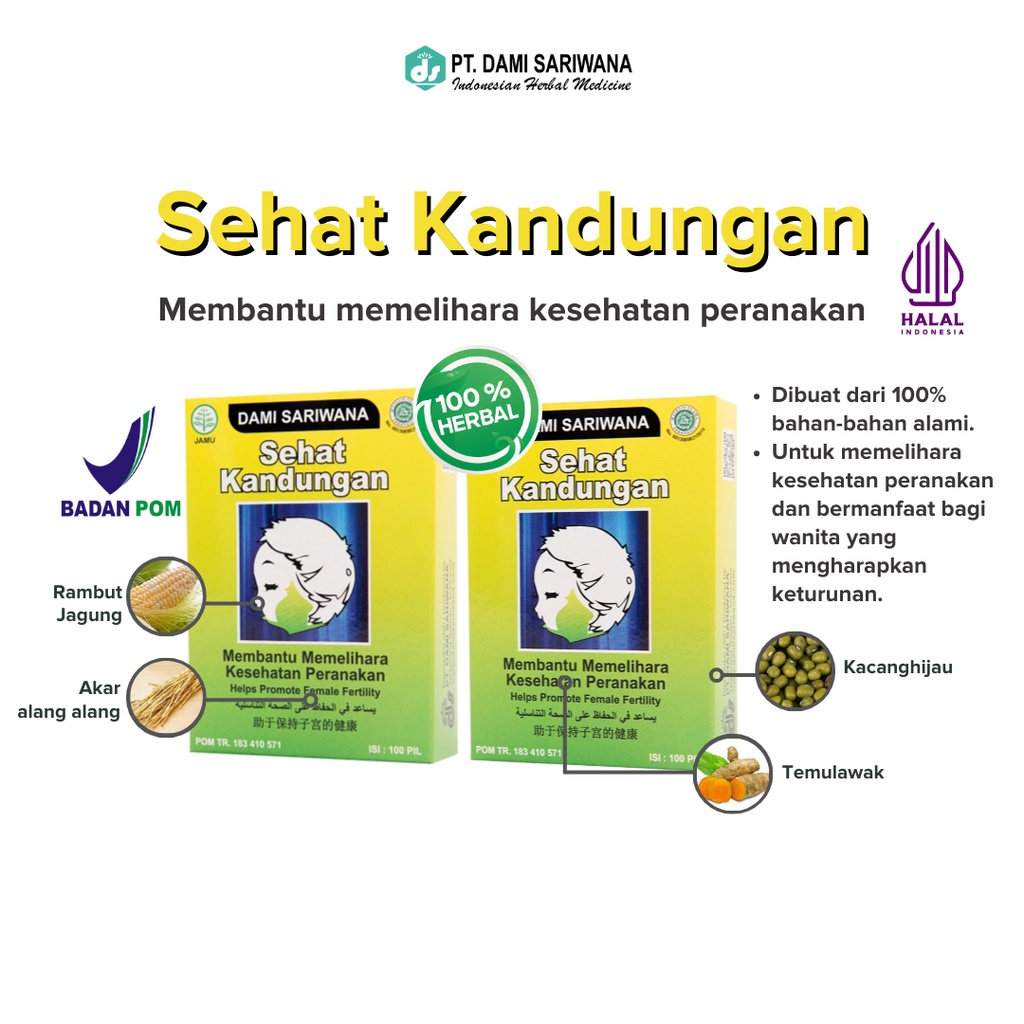Jual Jamu Herbal Promil SEHAT KANDUNGAN 100 Pil Meningkatkan Kesuburan ...