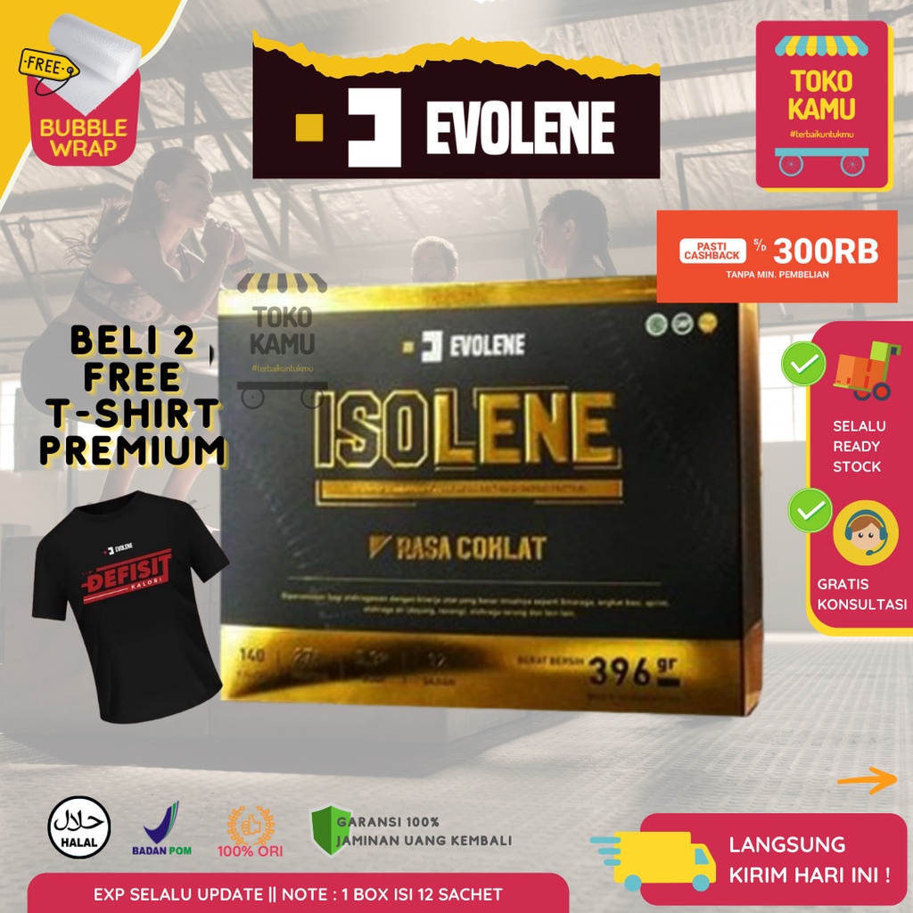 Jual ISOLENE 1 BOX 12 SACHET WHEY ISOLATE BPOM HALAL SUSU PROTEIN ...