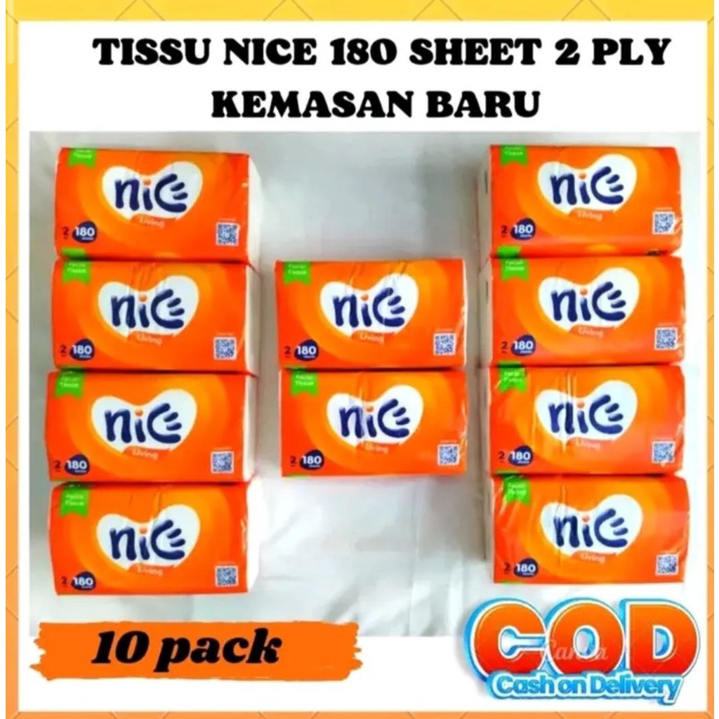 Jual Tissu Nice 180 Sheet isi 10 PCS | Shopee Indonesia