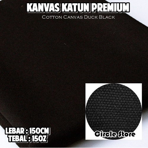 Jual Kain Kanvas Katun Duck Hitam / Cotton Canvas Premium Black/ Kanvas ...