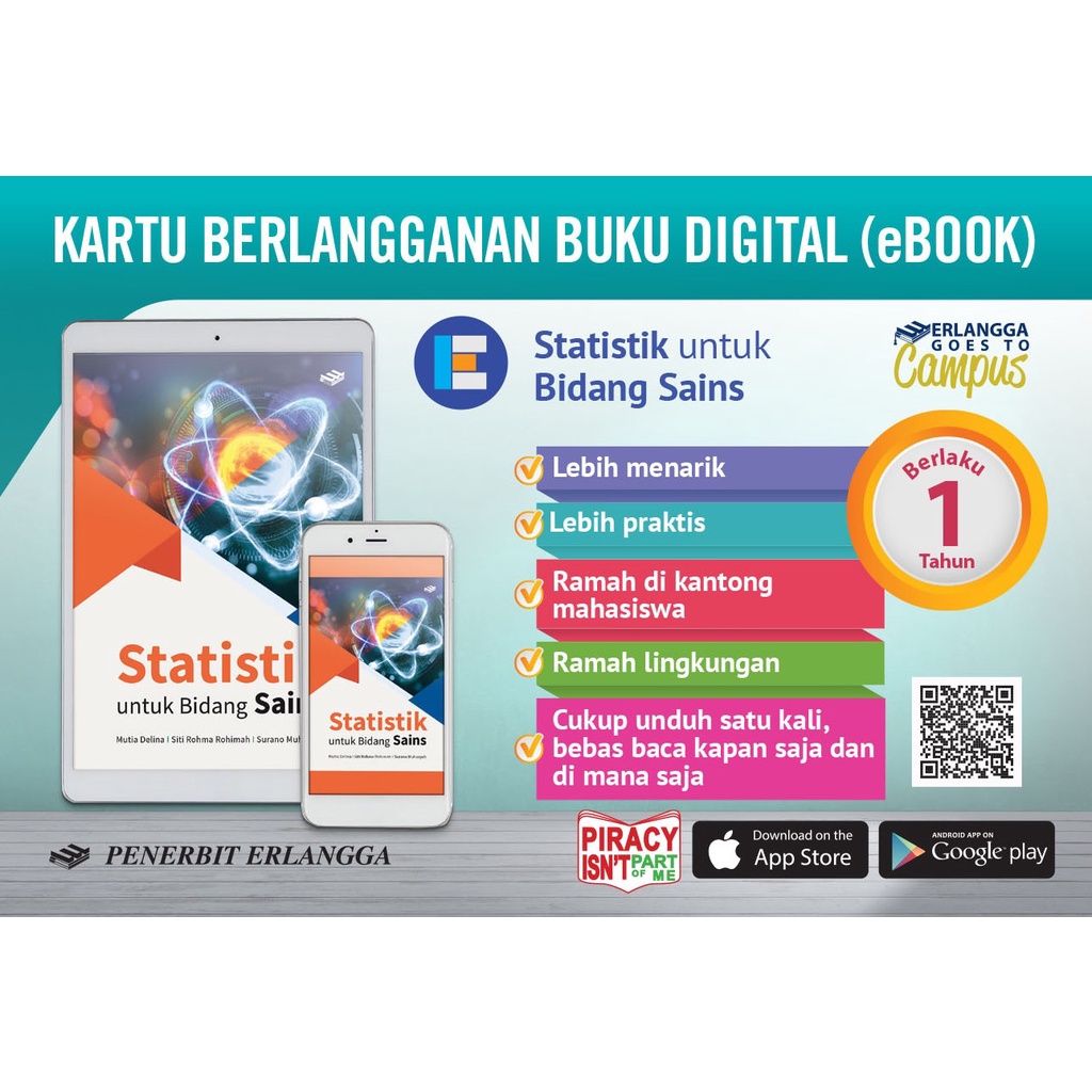 Jual Erlangga - E-BOOK: STATISTIK UNTUK BIDANG SAINS | Shopee Indonesia