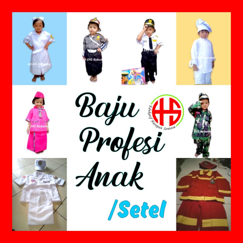 Jual Baju / Kostum / Seragam Profesi Pekerjaan Anak TK PAUD RA KB ...