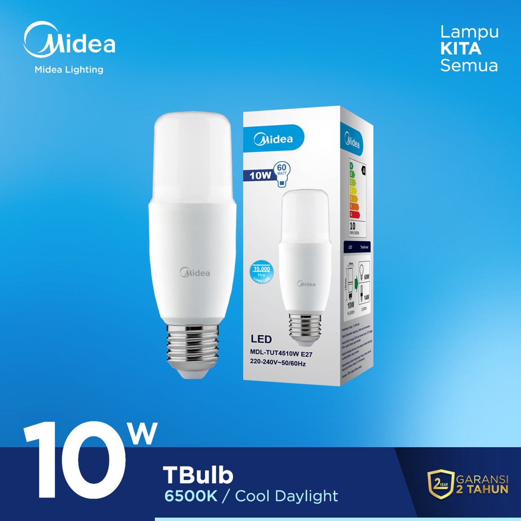 Jual Midea Lighting - Lampu LED Stick 10 Watt 6500K - White Clear ...