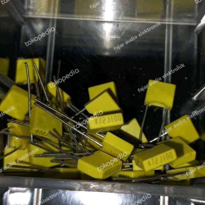 Jual kapasitor 4n7 mkm 472J100 472 100v mkp original capasitor milar ...