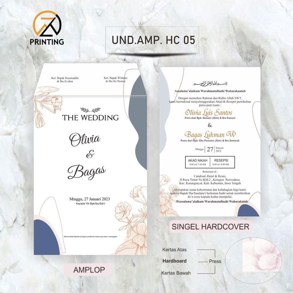 Jual Undangan Pernikahan Amplop Hardcover - zm.printing | Shopee Indonesia