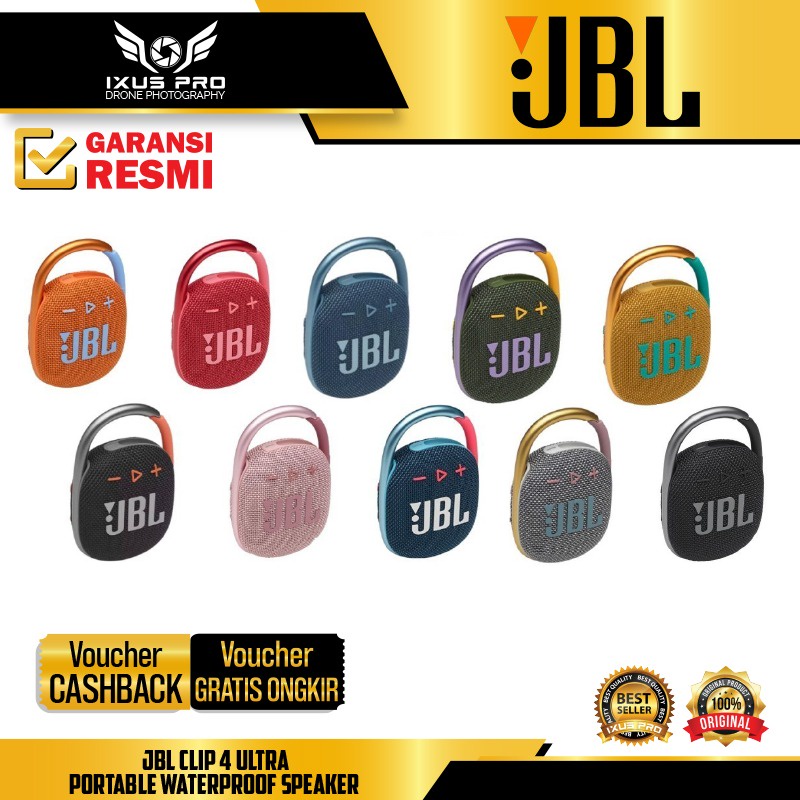 Jual JBL Clip 4 - Ultra-portable Waterproof Speaker | Shopee Indonesia