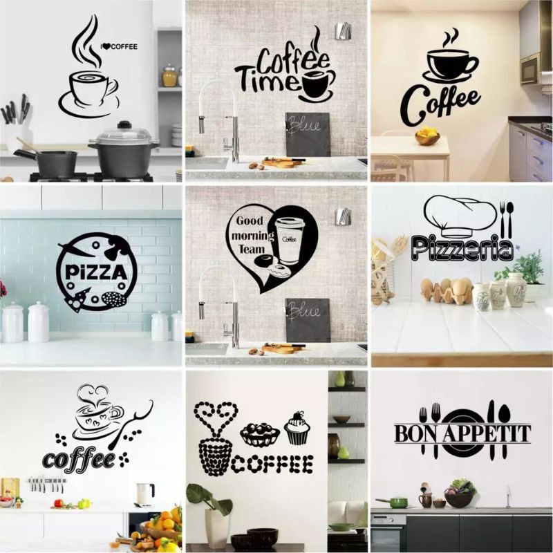 Jual Stiker Dinding CAFE COFFEE Wallstiker CAFE COFFEE STIKER CUSTOM ...