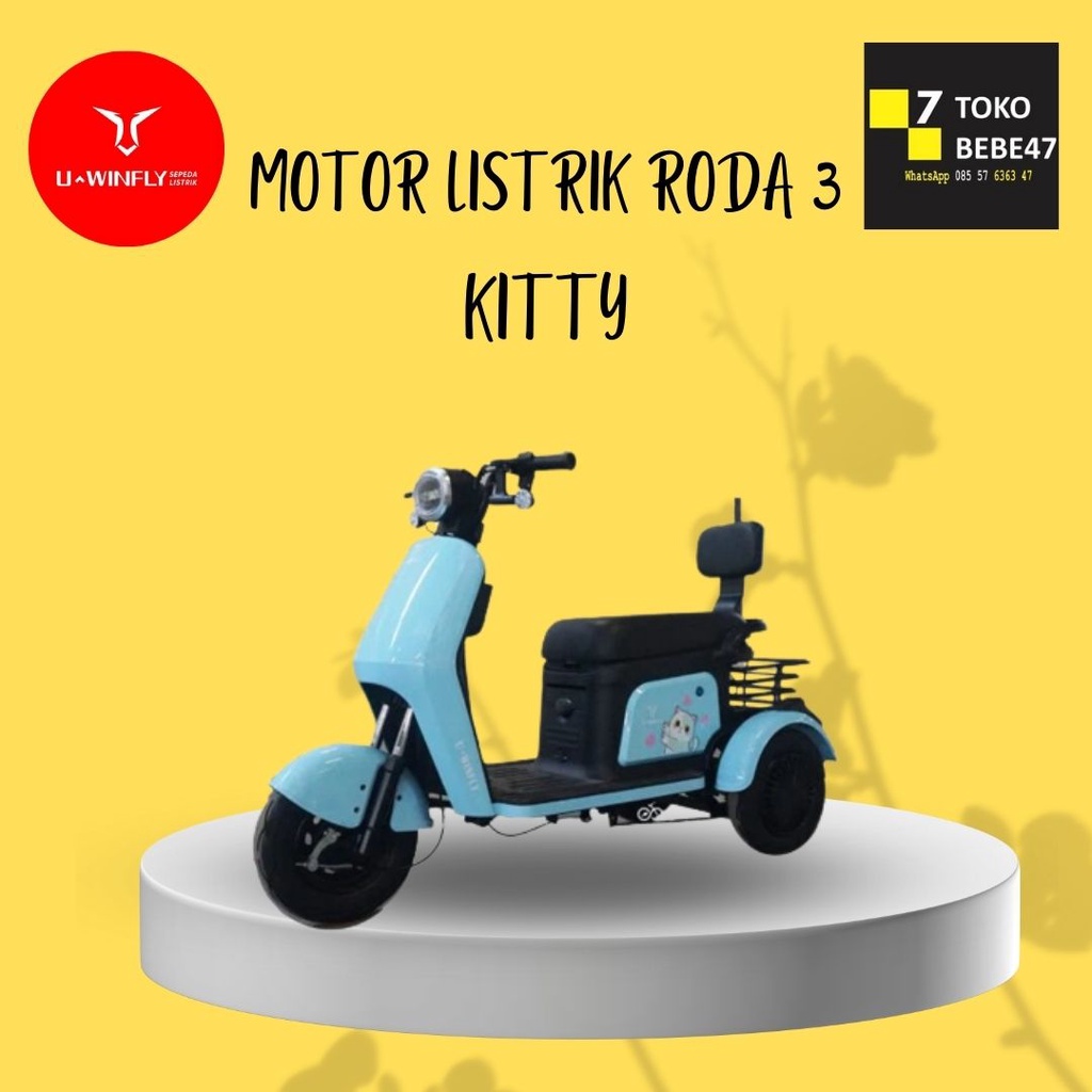 Jual SEPEDA LISTRIK SEPEDA MOTOR LISTRIK RODA 3 KITTY UWINFLY KITI ...