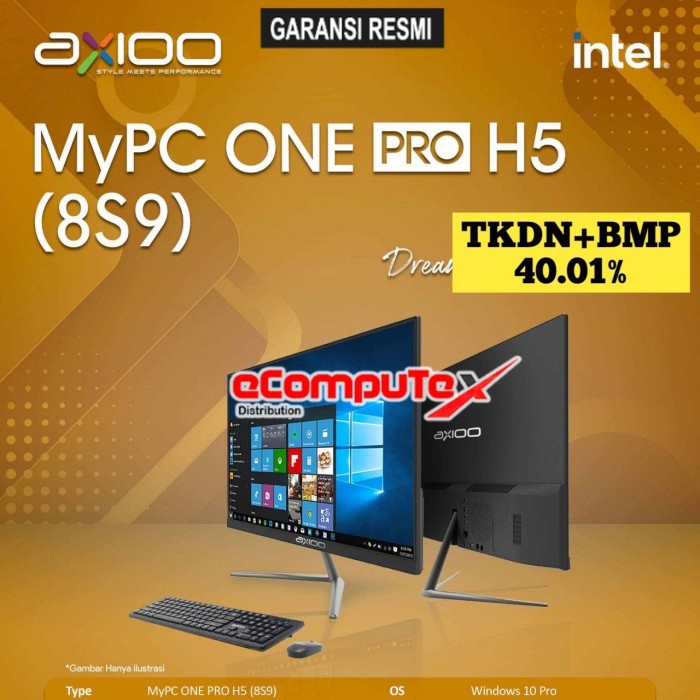 Jual PC AIO AXIOO MYPC ONE PRO H5 (8S9) i5 RAM 8GB 1TB 21.5"FHD TKDN GARANSI RESMI | Shopee ...