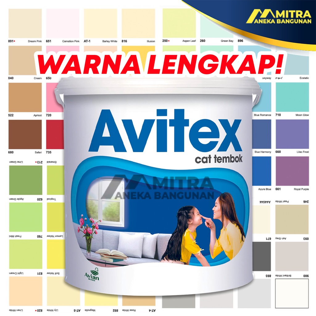 Jual TINTING CAT TEMBOK INTERIOR AVITEX 5 KG / AVIAN / WARNA CUSTOM ...