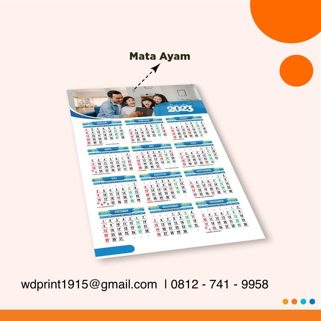 Jual WDPrint CETAK KALENDER DINDING MATA AYAM | Shopee Indonesia