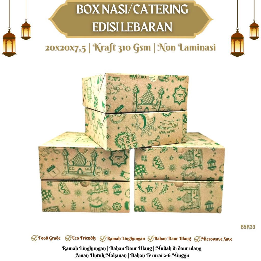 Jual Dus Nasi 20x20 Box Catering Dus Catering 20x20 (B5K33) | Shopee ...