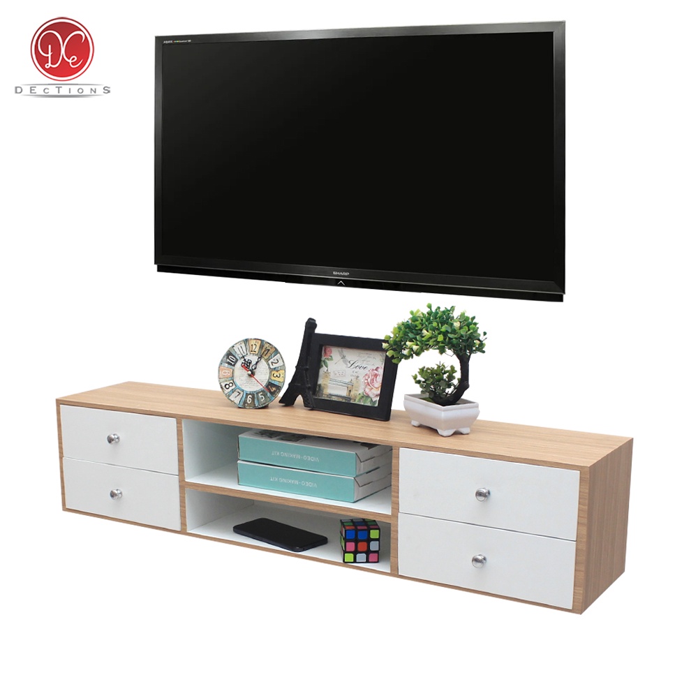 Jual Dections Rak TV Dinding 4 Laci Minimalis / Meja TV Tempel Dinding ...
