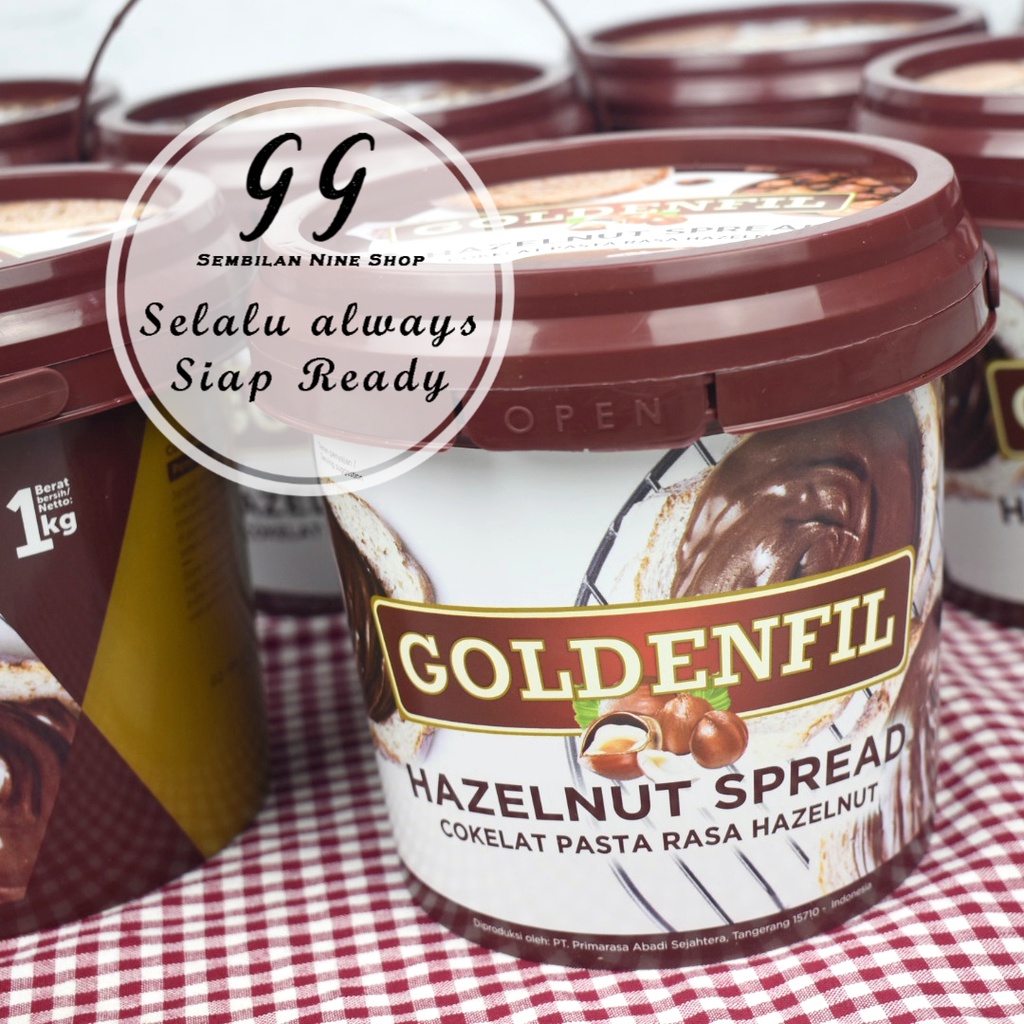 Jual Goldenfil HAZELNUT SPREAD 1 KG Selai Cokelat Pasta Rasa Hazel Nut ...