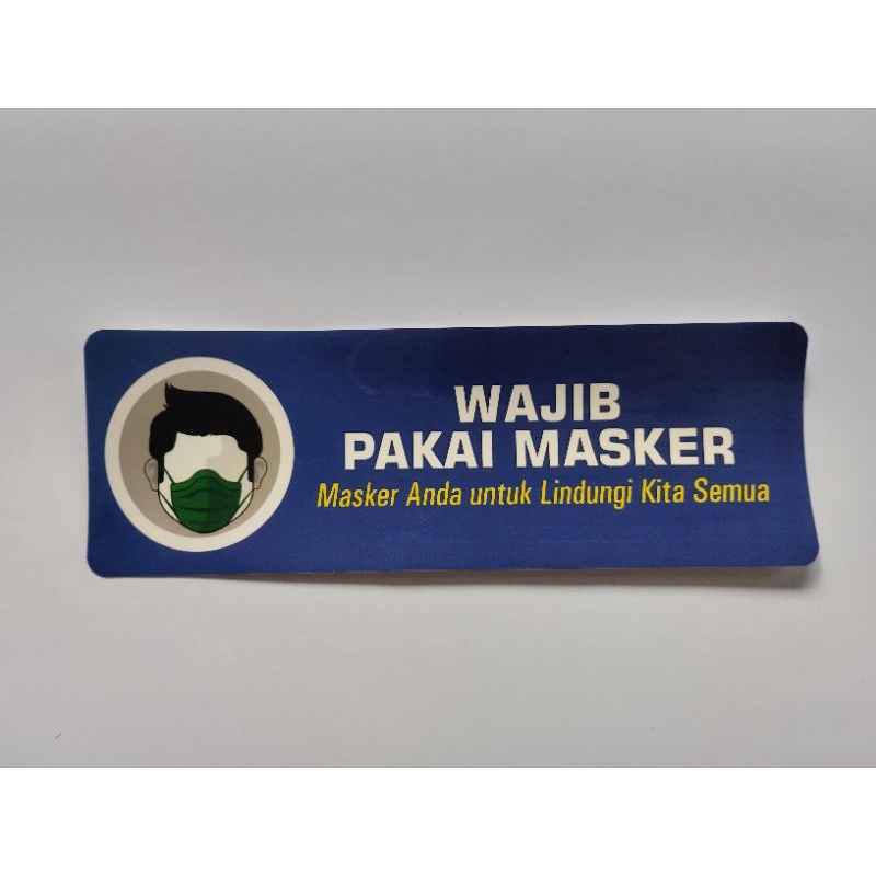Jual Stiker Wajib Pakai Masker Shopee Indonesia