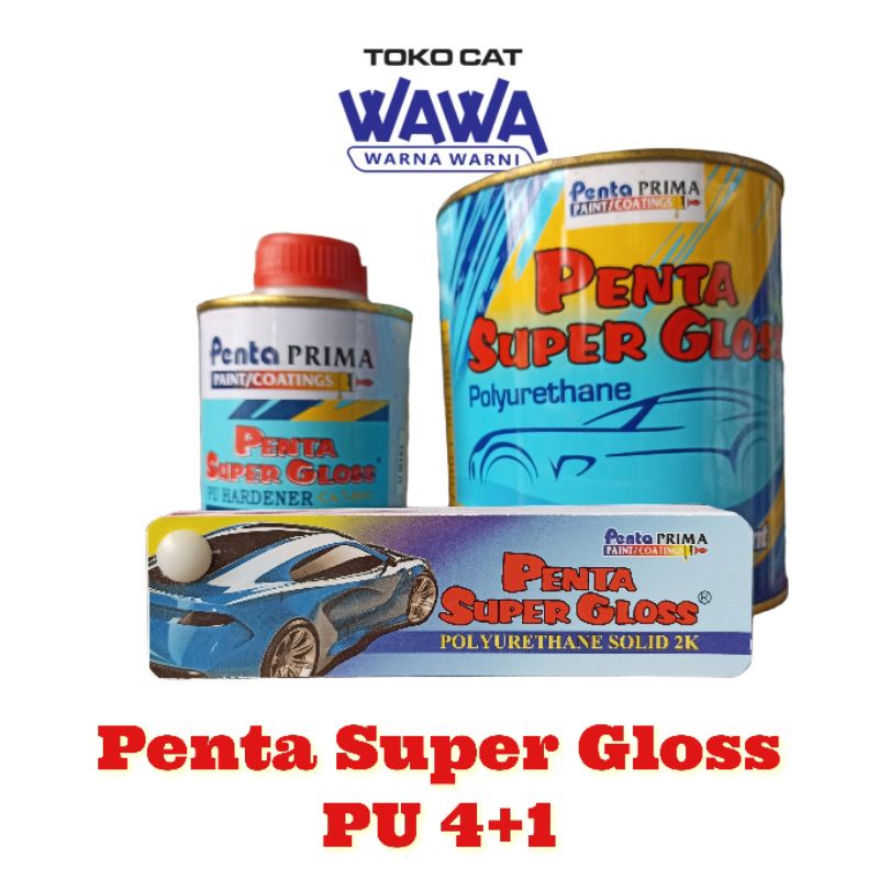 Jual Cat PU Penta Super Gloss 2 komponen plus hardener 1L/set | Shopee Indonesia