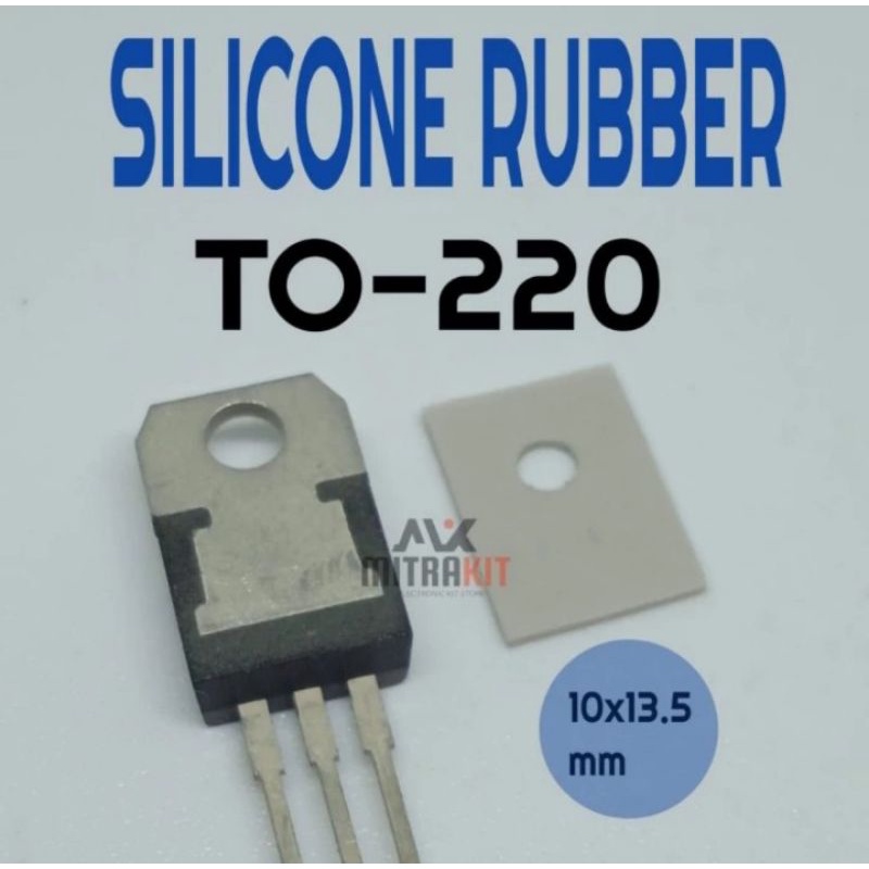 Jual Karet isolasi transistor TO220 Silicon Rubber 10x14mm tebal 0.7mm ...