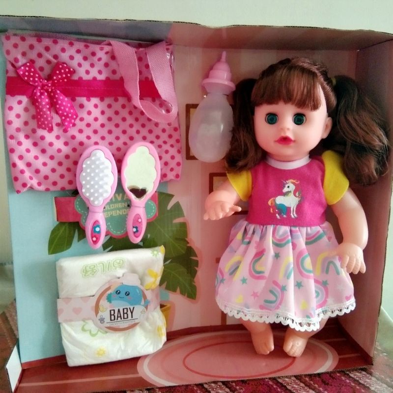 Jual Boneka Baby Angel Doll Bayi Imut Pipis dan Berbicara | Shopee ...