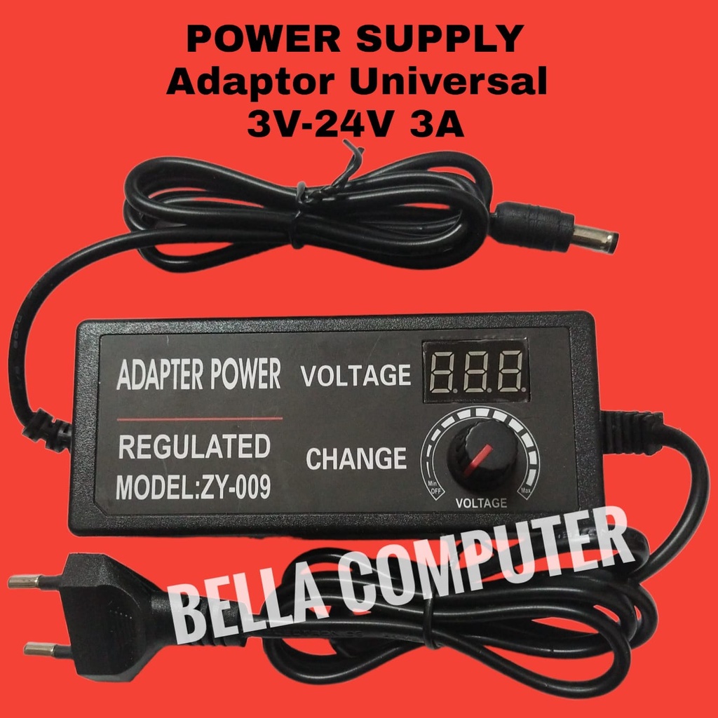 Jual Adaptor Universal AC Ke DC Yang Dapat Disesuaikan 220V Ke 12V 3V ...