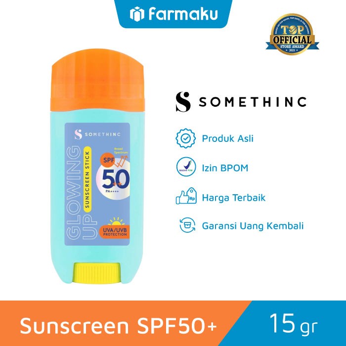 Jual Somethinc Glowing Up Sunscreen Stick SPF 50+ PA ++++ Botol 15 g | Shopee Indonesia