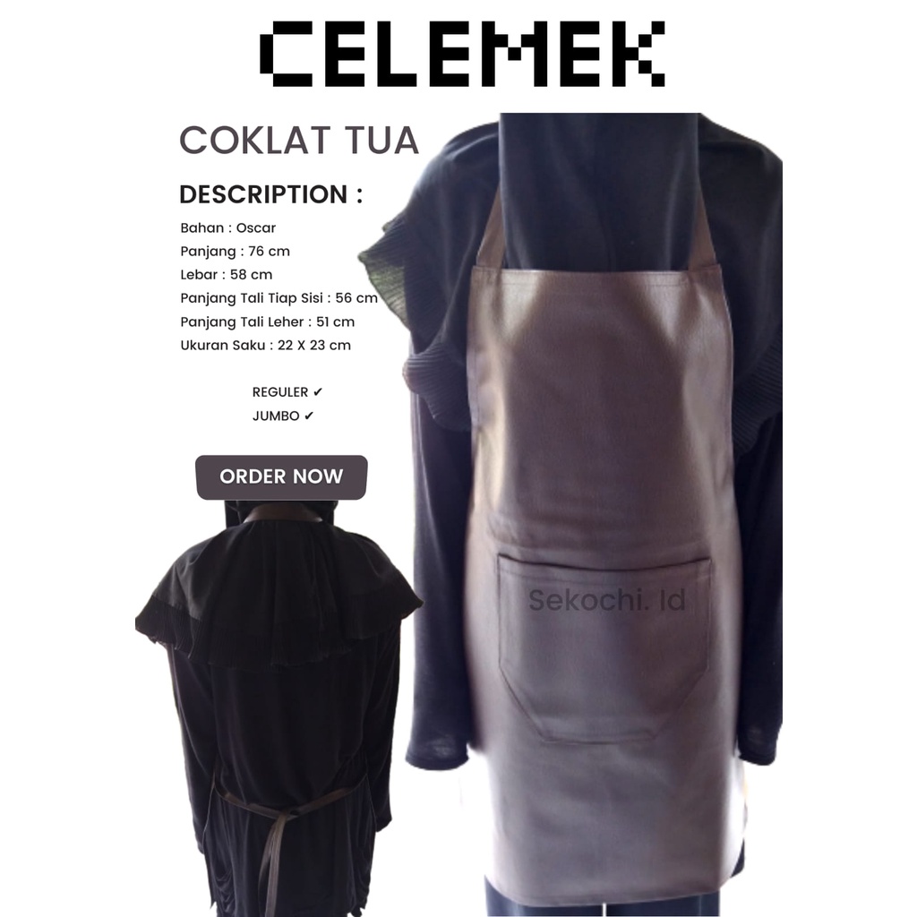 Jual Celemek Masak Bahan Oscar Anti Air dan Minyak / Celemek Barista ...