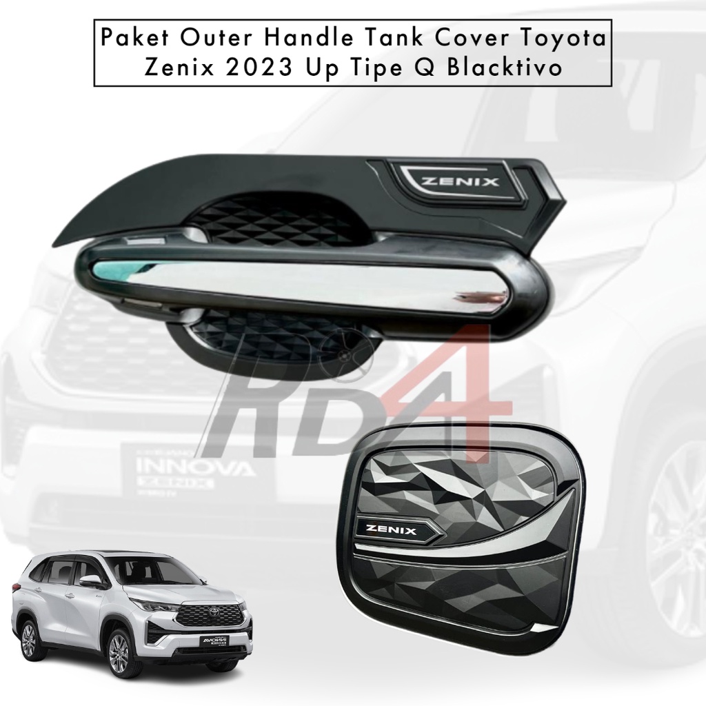 Jual Paket Outer Handle Toyota Innova Zenix 2023 Tank Cover Auter Mangkok Pegangan Pintu Mobil ...