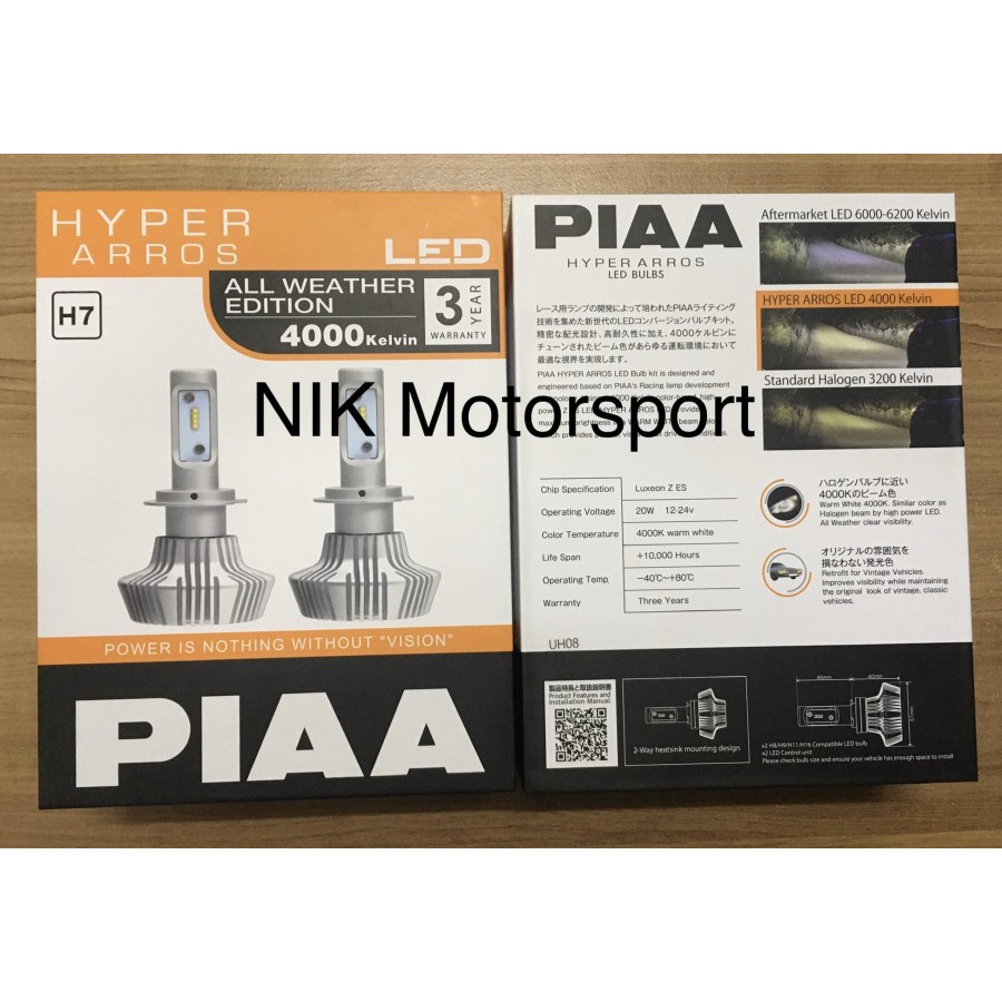 Jual PIAA Hyper Arros LED 4000K / Bohlam Lampu LED PIAA (Garansi Resmi Indonesia 3 Tahun ...