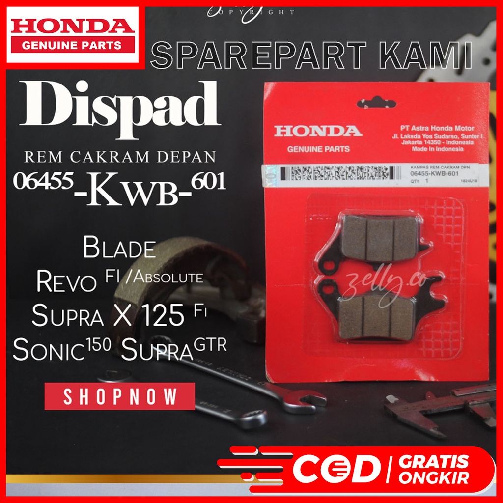 Jual DISPAD KAMPAS REM DEPAN BLADE REVO ABSOLUTE FI SMASH TITAN 110 KWB ...