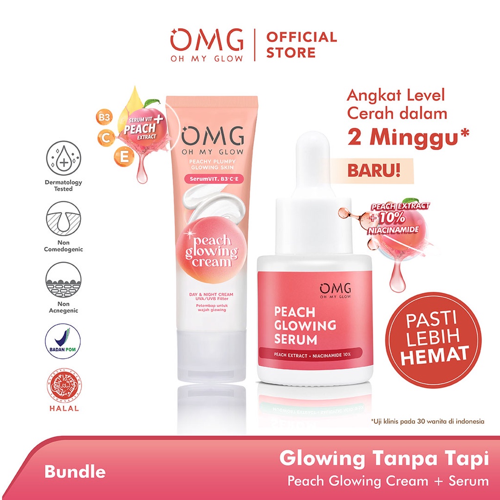 Jual OMG Glowing Tanpa Tapi Starter Kit (Moisturizing Cream+Serum ...