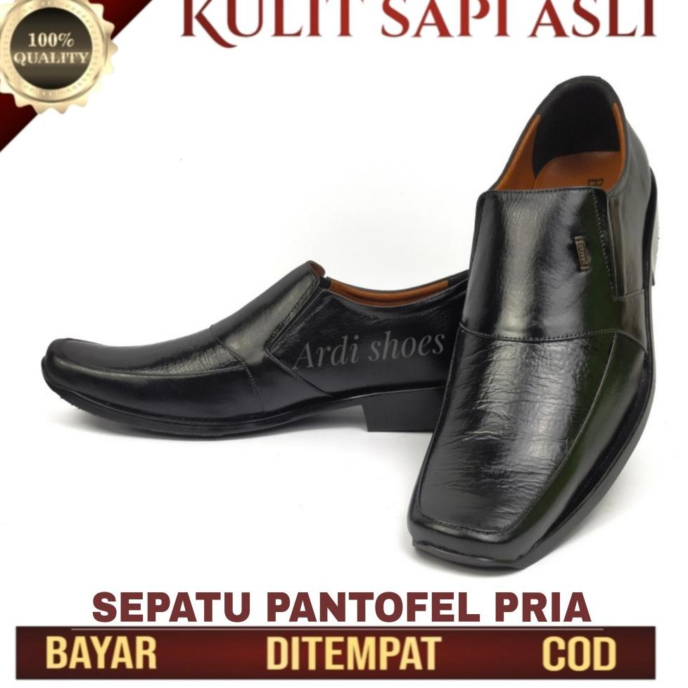 Jual Sepatu Pantofel Pria Kulit Sapi Asli Pantopel Kerja Formal Sepatu ...