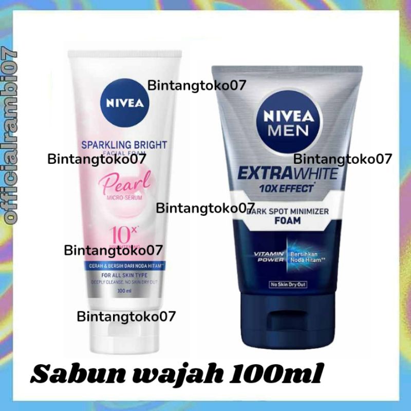 Jual Nivea Sparkling Bright Facial Foam Sabun Muka 100ml | Shopee Indonesia