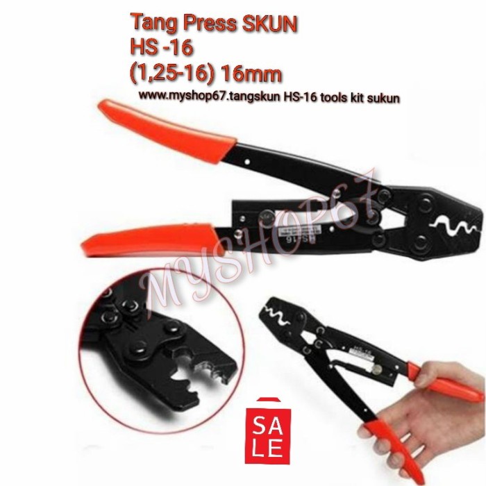 Jual Crimping Tang Press Skun Hs-16 (1,25-16) Crimping Tool Skun Hs ...