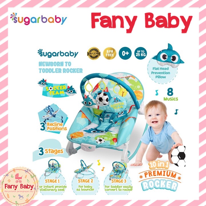 Jual SUGAR BABY 10IN1 PREMIUM ROCKER - NEWBORN TO TODDLER ROCKER ...