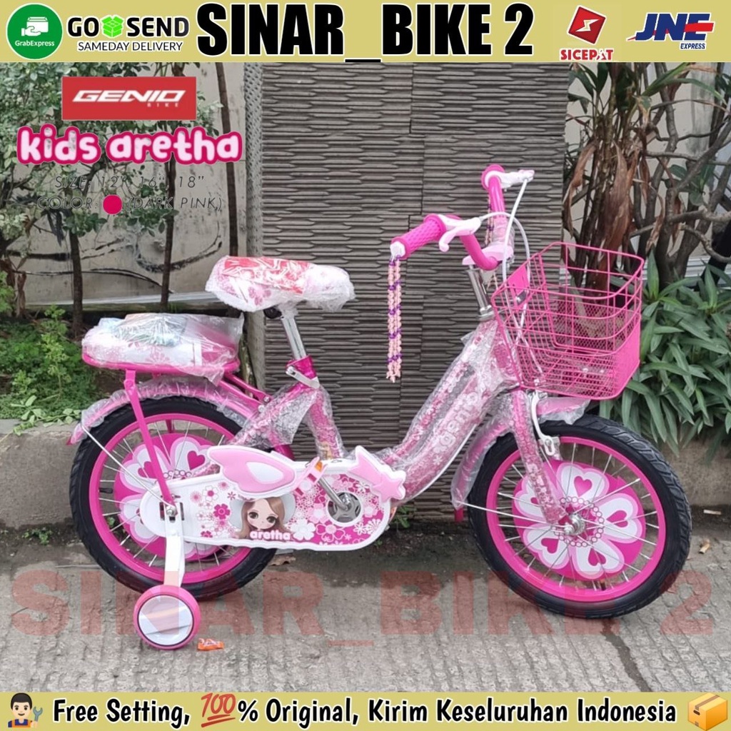 Jual Sepeda Anak Perempuan GENIO KIDS ARETHA 12,16,&18 Inch | Shopee ...