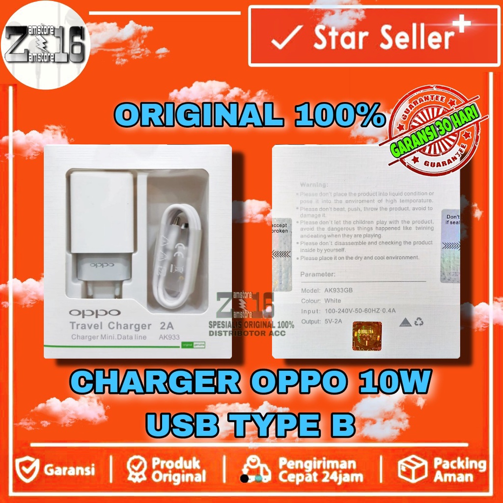 Jual Travel Charger Adapter OPPO 10W USB Type B | Shopee Indonesia