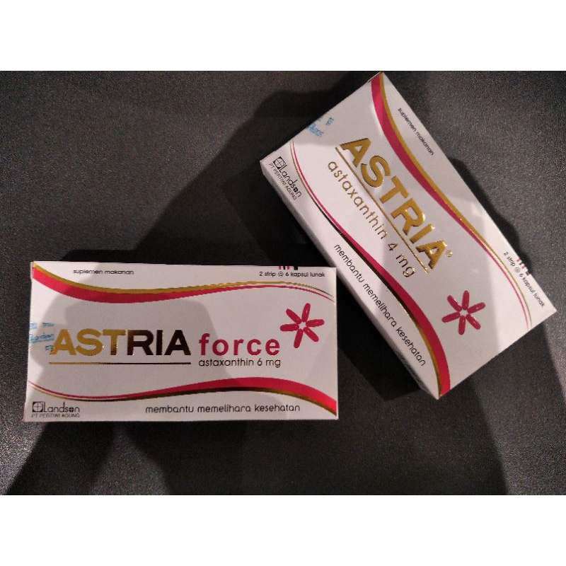 Jual Astria astaxanthin 4mg & force astaxanthin 6mg // 1Box 2strip@6 ...