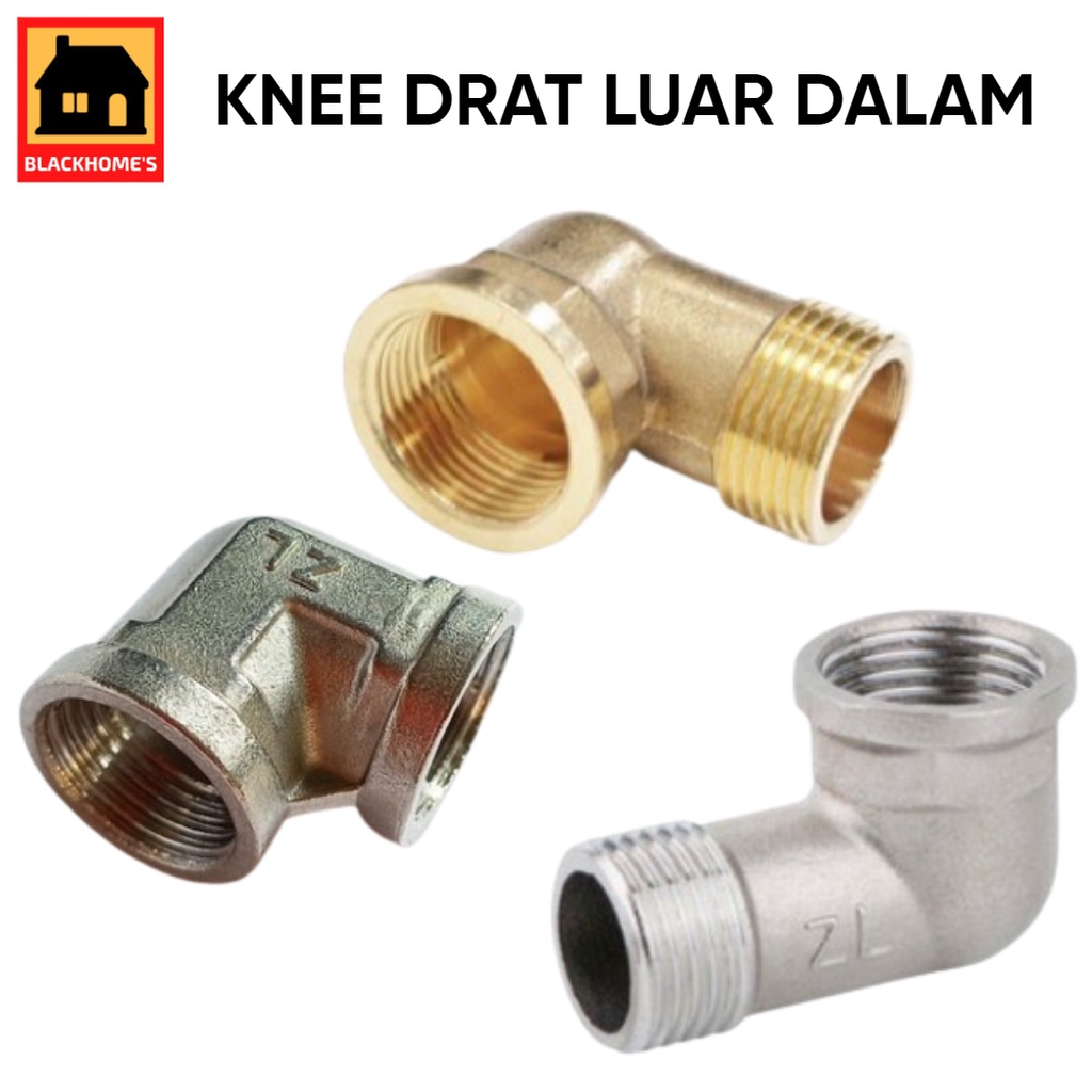 Jual Elbow Sambungan air panas knee drat luar dalam 1/2 inci stainless 304 tebal | Shopee Indonesia