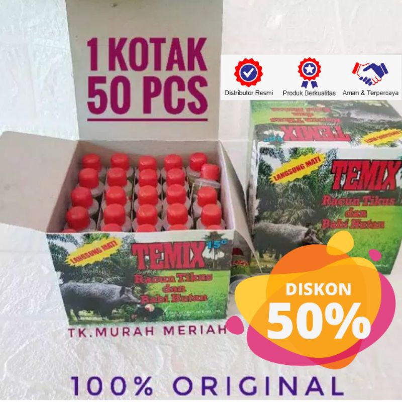 Jual Temix box kemasan botol 1,5 gram Temix botol racun tikus dan babi ...