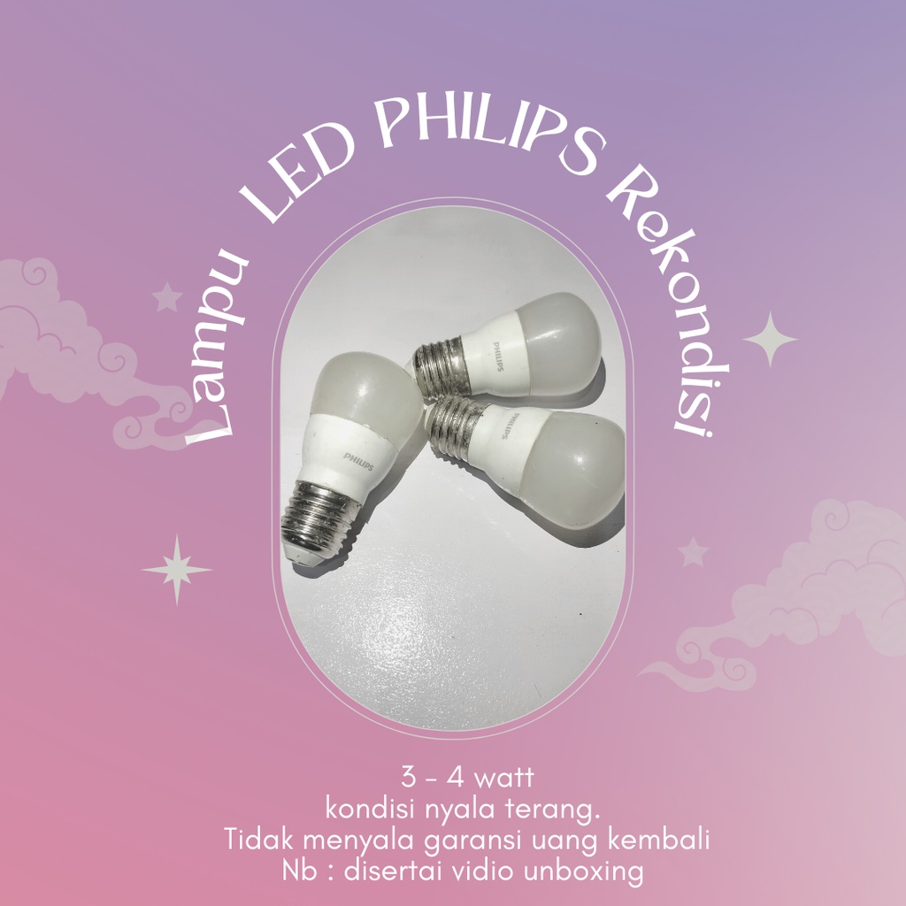 Jual LAMPU LED PHILIPS REKONDISI / LAMPU PHILIPS 3-4WATT / LAMPU ...