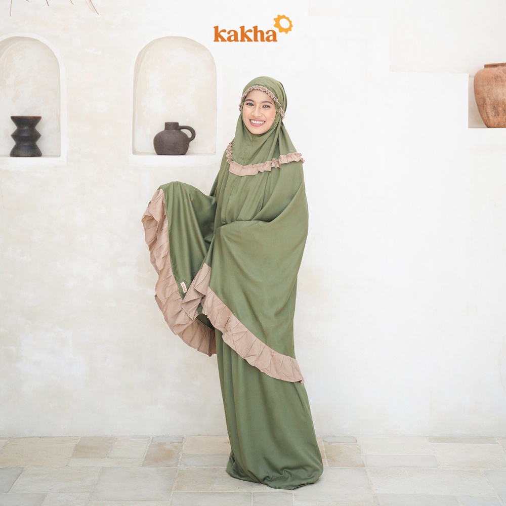 Jual Kakha x Alyssa Soebandono - Mukena Dewasa Earthtone Polos / Mukena ...
