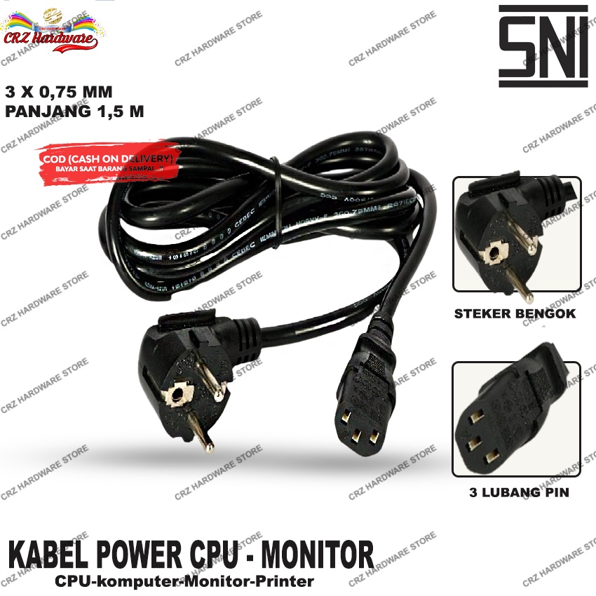 Jual Kabel Power Ac CPU Komputer Monitor PC Colokan Listrik Magic Com ...