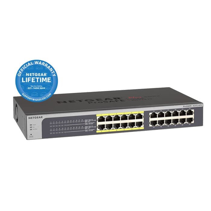 Jual Netgear 24 Port POE Switch-Unmanaged Plus(JGS524PE) LIFE TIME ...