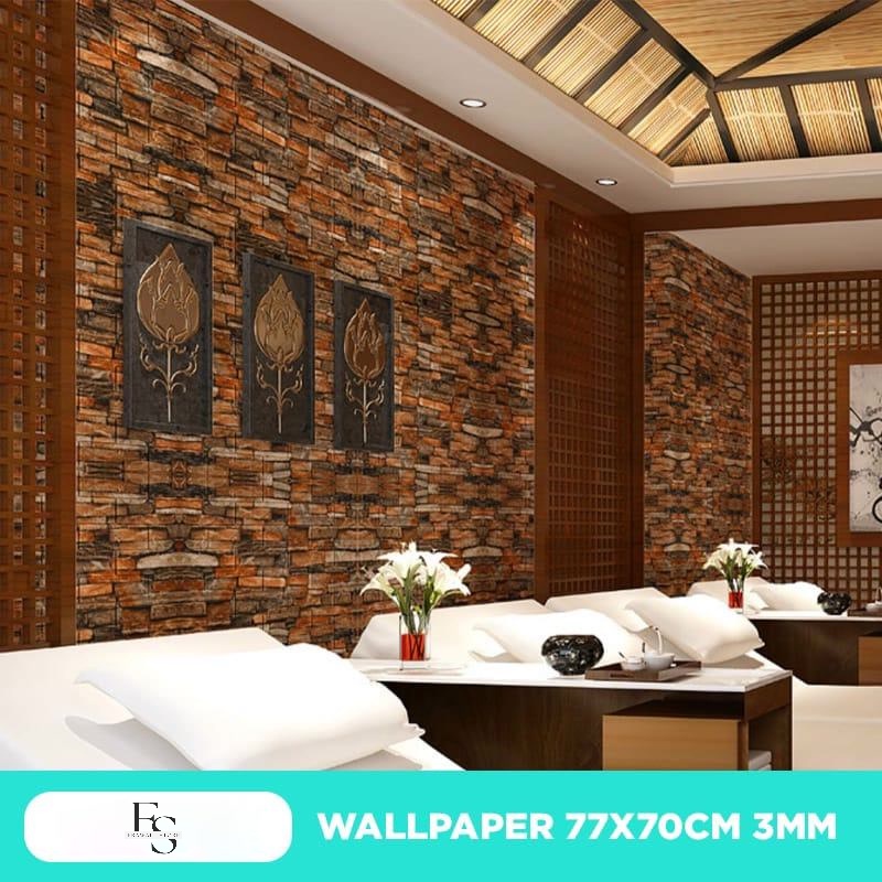 Jual ziandra shop- Wallpaper Dinding Foam Timbul 3D Batu Pualam Ukuran ...