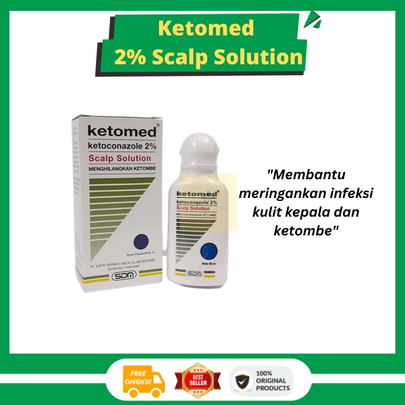 Jual Ketomed 2% Scalp Solution 60 mL / Ampuh Menghilangkan Ketombe ...