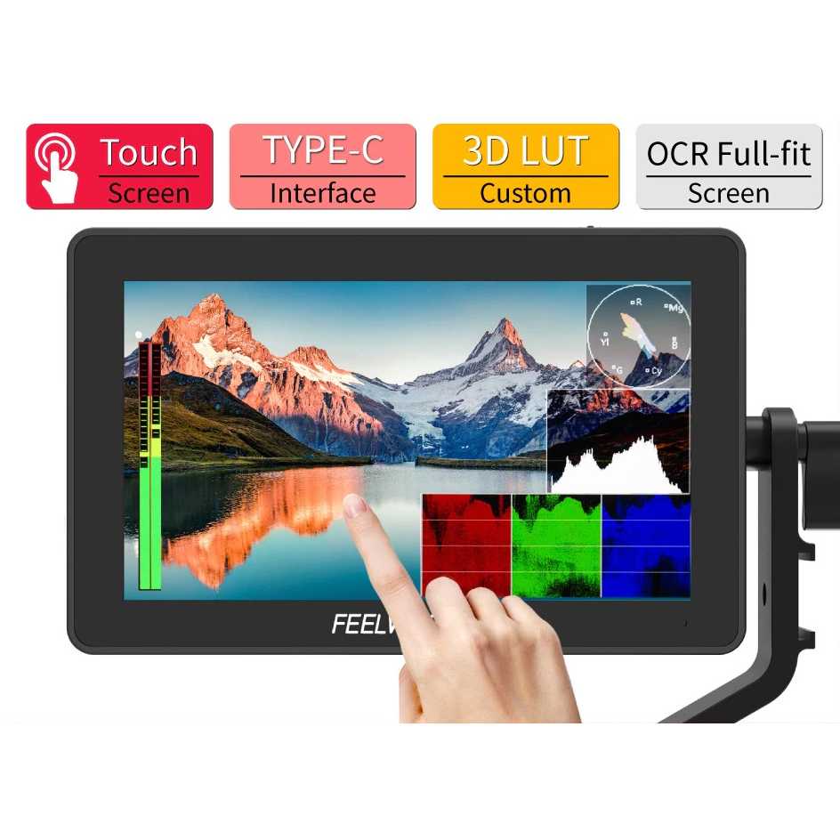 Jual FEELWORLD Field Monitor Kamera DSLR 3D LUT IPS 1080P 55 Inch - F6 ...