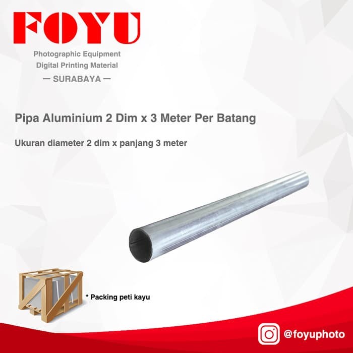 Jual Pipa Pipa Aluminium 2 Dim X 3 Meter Per Batang | Shopee Indonesia