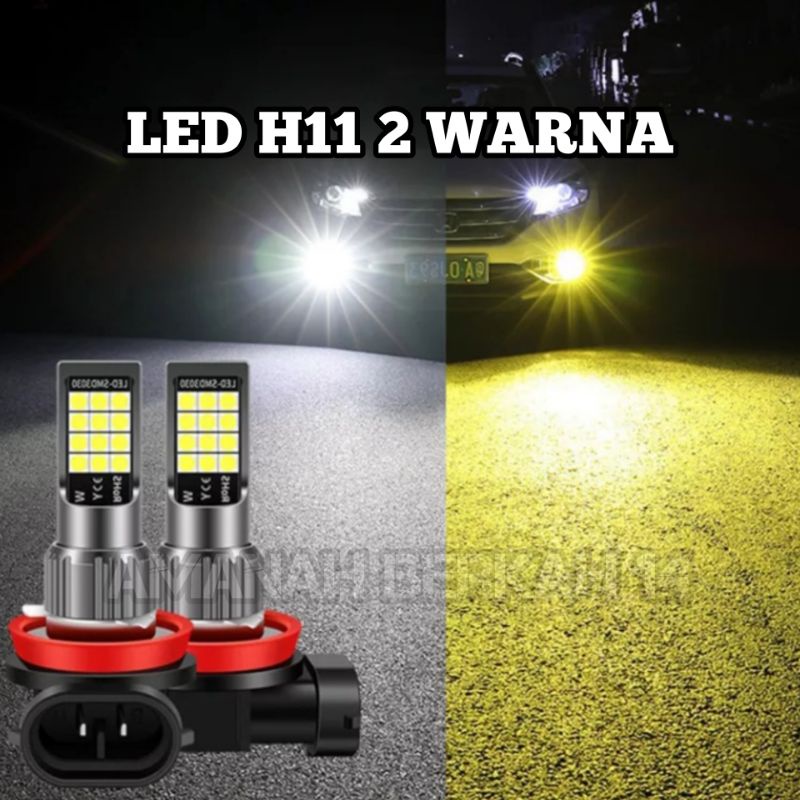 Jual Lampu Led H11 2 Warna Putih Kuning, foglamp avanza xenia, lampu LED Utama Mobil Super ...