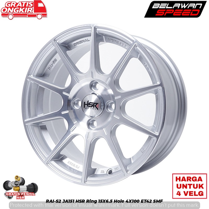 Jual VELG MOBIL RACING PELEK MODIFIKASI HSR RAI S2 RING 15 PCD 4X100 UNTUK BRIO AGYA KARIMUN ...